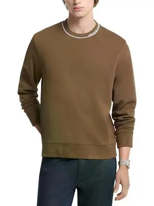 Michael Kors Crew Neck Sweater With Logo Trim - Brown