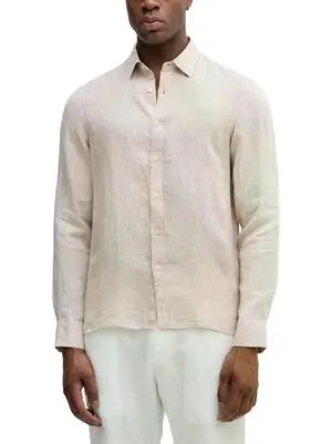 Michael Kors Classic-fit Linen Shirt - Neutrals
