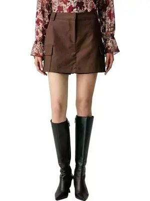 MORGAN Cargo Mini Skorts - Brown
