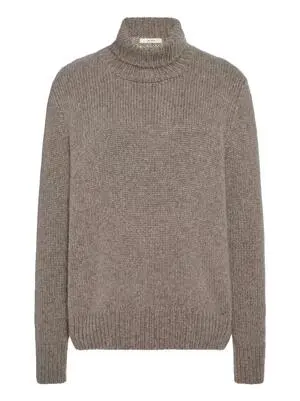 THE ROW Plira Cashmere Turtleneck Sweater - Grey