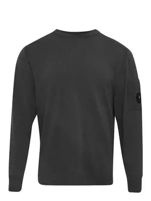 C.P. COMPANY C.P. COMPANY Extra-Fine Merino Wool Lens Crewneck Sweater Grey