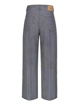 AMI AMI Paris Striped Pattern Jeans