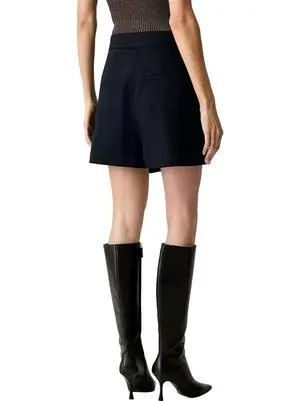 MORGAN Turn-lock Wrap Mini Skorts - Black