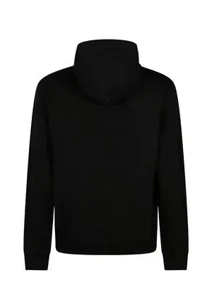 AMI Paris Cotton Hoodie With De Coeur Embroidery - Black