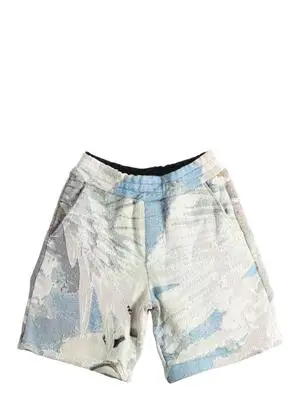 Amiri AMIRI Tapestry Print Drawstring Shorts Neutrals