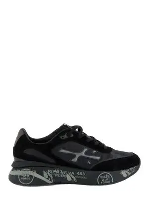 Premiata Moe Run Panelled Lace-up Sneakers - Black