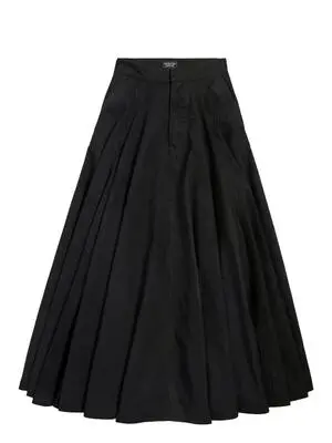 Balenciaga Godet Maxi Skirt - Black