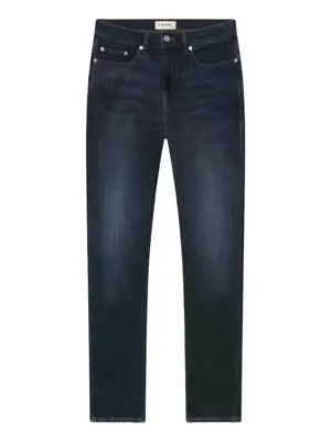 FRAME FRAME L'Homme Jeans With Whiskering And Contrast Topstitching Blue
