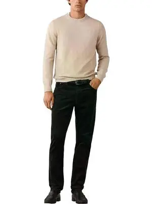 HACKETT LONDON Lambswool Crew Neck Sweater - Neutrals