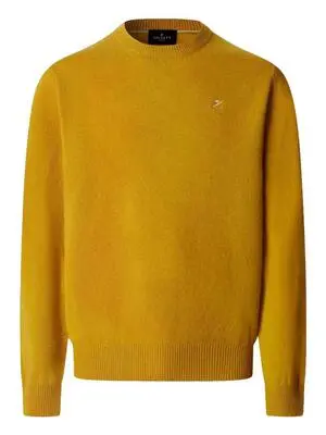 HACKETT  HACKETT LONDON Lambswool Crew-Neck Knit Yellow
