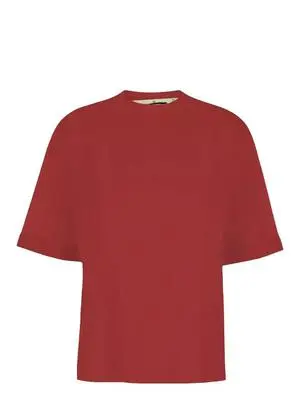 Jacquemus Jacquemus Short Sleeve T-Shirt With Grosgrain Detail Red