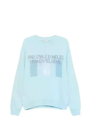 JW Anderson Intarsia-knit Sweatshirt - Blue
