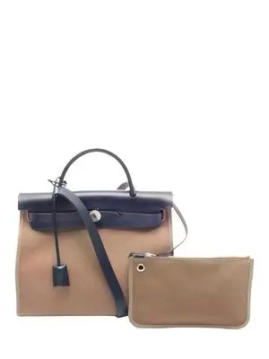 Hermès 2018 Toile Herbag Zip 31 Satchel - Brown