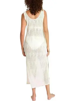 BANANA MOON Open-knit Maxi Dress With Side Slits - Neutrals