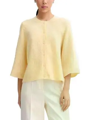 Munthe Cropped Button-up Cardigan - Yellow