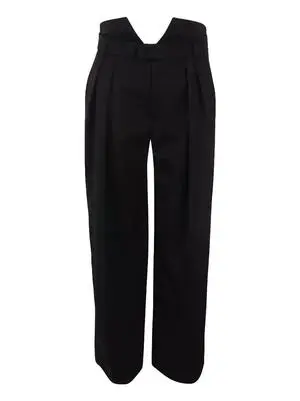 SSHEENA Ssheena V-Cutout Pleated Trousers