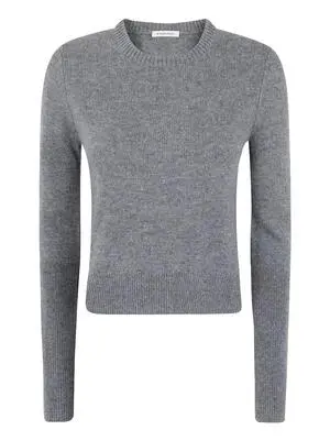 BY MALENE BIRGER Hannah Round-neck Wool Sweater - Grey