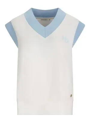 HOUSE OF GRAVITY Spencer V-neck Top - White