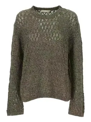 ELEH Eleh Open-Knit Sequin Embellished Sweater