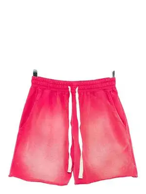 MOOJI MOOJI Faded Raw-edge Shorts - Pink