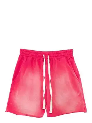 MOOJI MOOJI Faded Raw-edge Shorts - Pink
