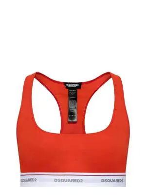 Dsquared2 Logo-underband Racerback Bra - Red
