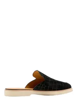 MAGNANNI Magnanni Croc-Effect Suede Mules