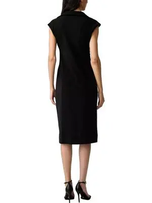 MORGAN Morgan Button-Up Ruched Midi Dress
