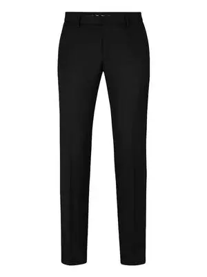 BOSS Tailored Trousers With Pressed Crease - Black