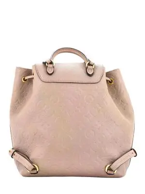 LOUIS VUITTON Montsouris Nm Monogram Empreinte Leather Pm Backpack - Neutrals