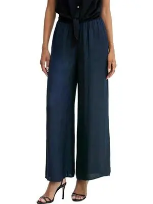 MORGAN Elasticated Palazzo Pants - Blue