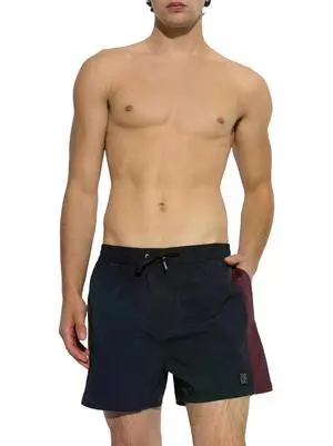 Dsquared2 Logo Patch Swim Shorts - Blue