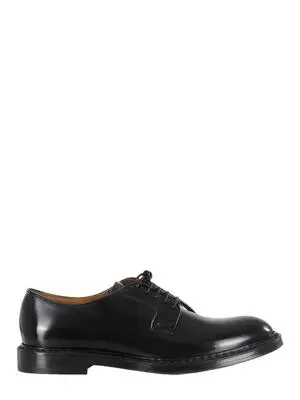 DOUCAL'S Blake Construction Almond-toe Leather Derby Shoes - Black