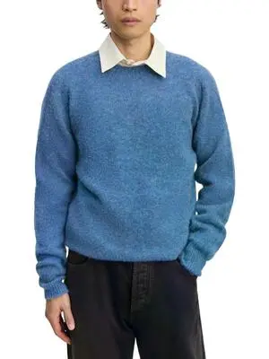 ANOTHER ASPECT Crew-neck Lambswool Sweater - Blue