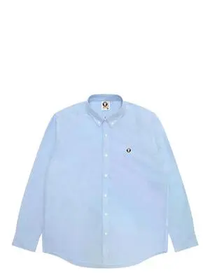 AAPE BY *A BATHING APE Logo-patch Button-down Shirt - Blue