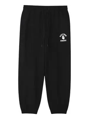 FINGERCROXX Logo-print Track Pants - Black