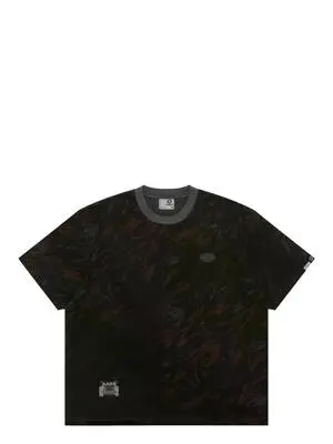 AAPE BY *A BATHING APE Aapeunvs Camouflage-print Embroidered T-shirt - Black