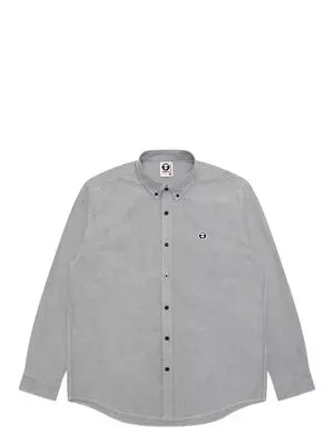 AAPE BY *A BATHING APE Moonface-patch Button-down Shirt - Grey
