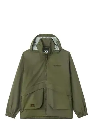 FINGERCROXX Logo-print Hooded Jacket - Green