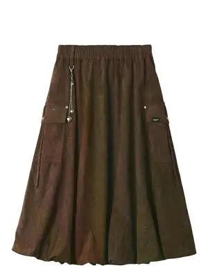 MUSIUM DIV. Cargo Bubble Midi Skirt - Brown