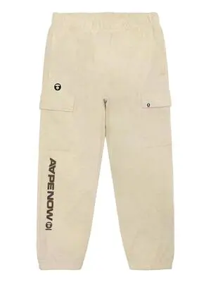 AAPE BY *A BATHING APE Aapenow Moonface Logo-print Cargo Track Pants - Neutrals