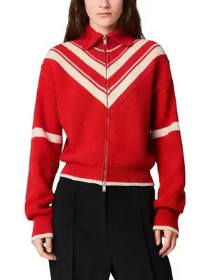 Stella McCartney Zip Through Knit Jacket - Red