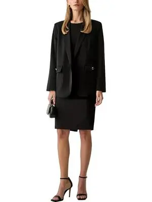 FRACOMINA Shawl-lapel Flap-pocket Blazer - Black