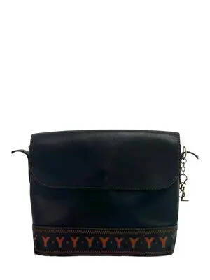 Saint Laurent 1980-1990 Leather Crossbody Bag - Black