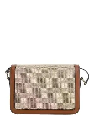 Celine CELINE 2019 Triomphe Canvas And Calfskin Crossbody Bag Neutrals