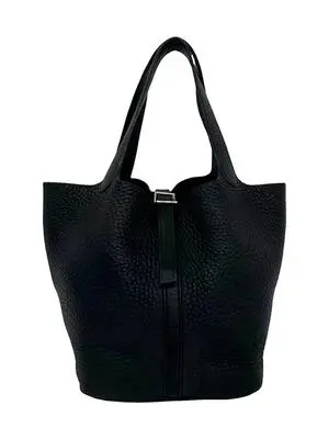 Hermès Clemence Picotin Lock 22 Handbag - Black