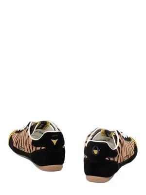 Fendi FENDI Tiger Print Panelled Sneakers Brown