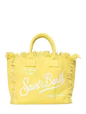 MC2 SAINT BARTH Colette Frayed Beach Bag - Yellow