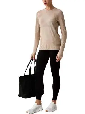 Asics Seamless Long-sleeve Top With Thumb Slots - Neutrals
