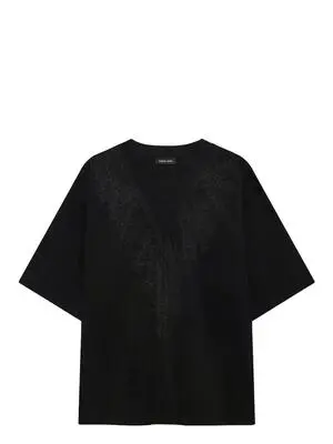ANINE BING Anine Bing Jamila Top With V-Neck Lace Detailing